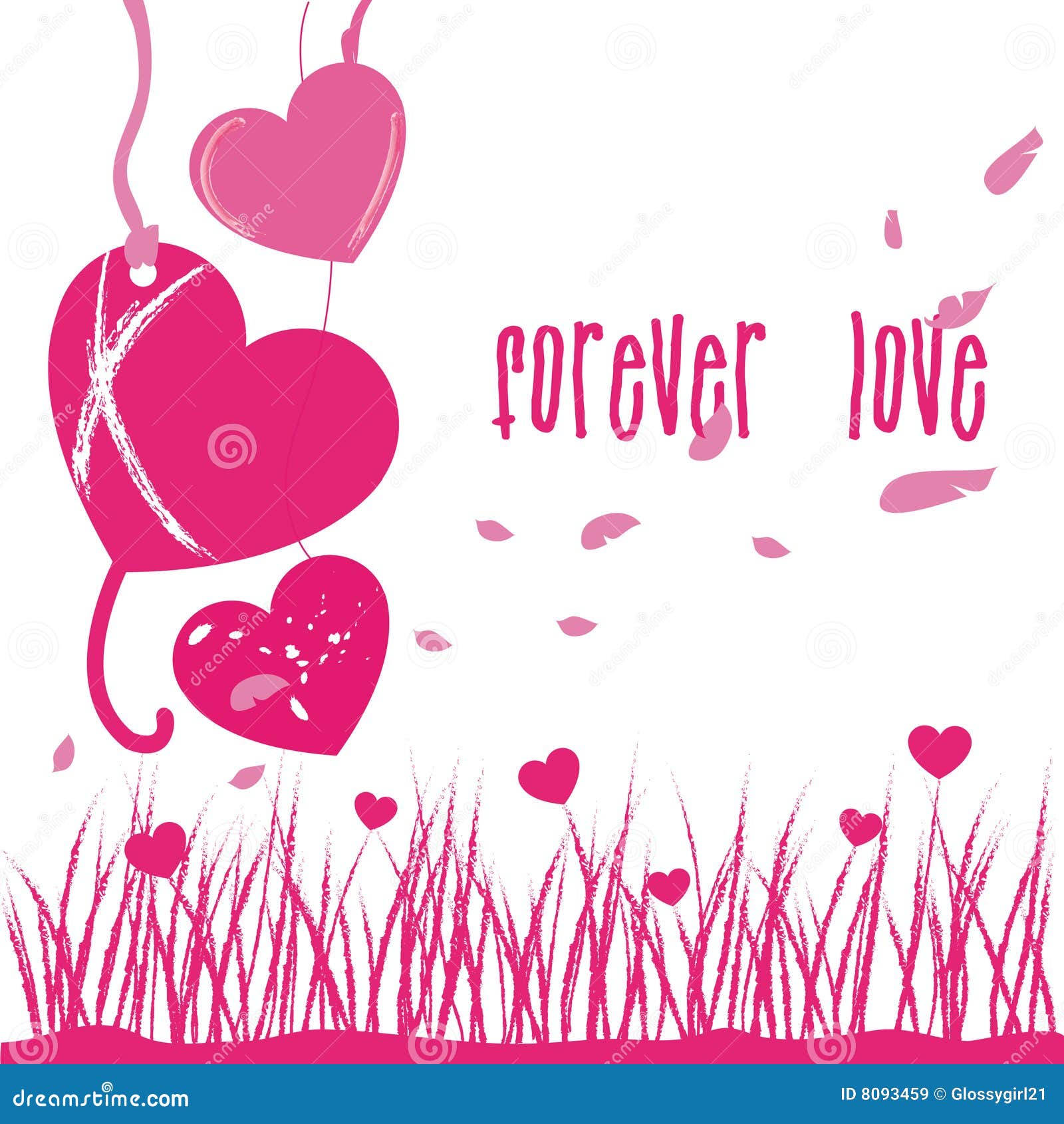 Voor altijd Liefde vector illustratie. Illustration of feest - 8093459