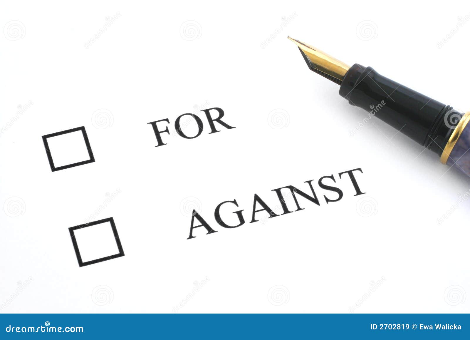 Voor of tegen stock afbeelding. Image of keus, fontein - 2702819