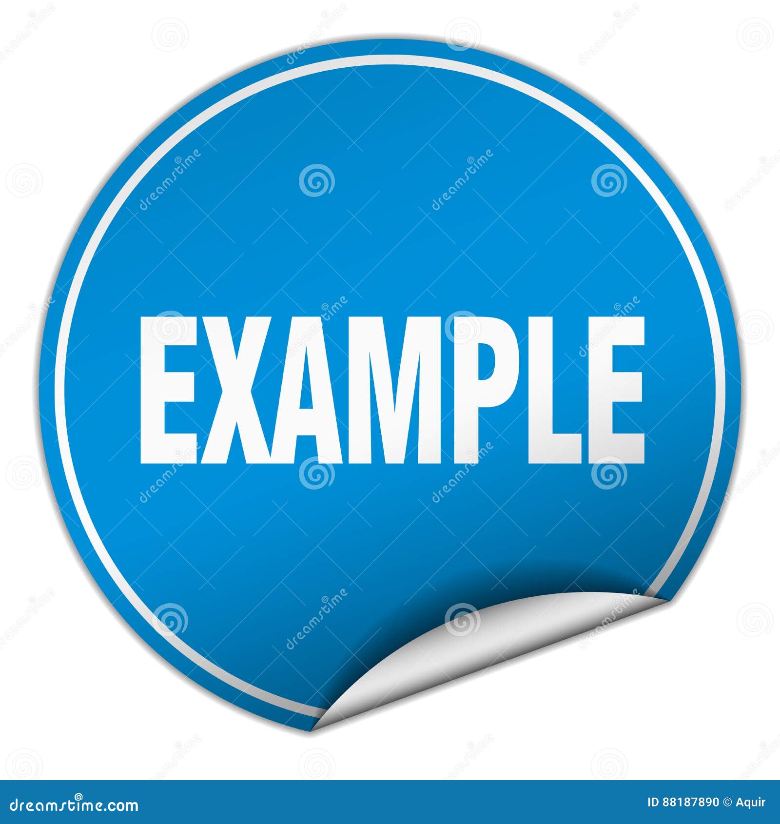 Voorbeeld Om Blauwe Sticker Vector Illustratie - Illustration of banier ...