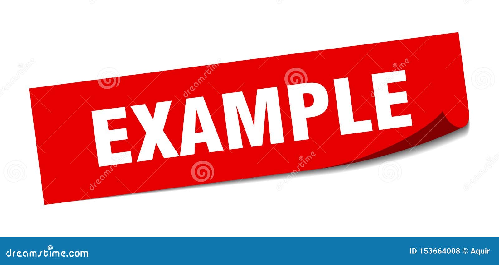 Voorbeeldsticker vector illustratie. Illustration of document - 153664008