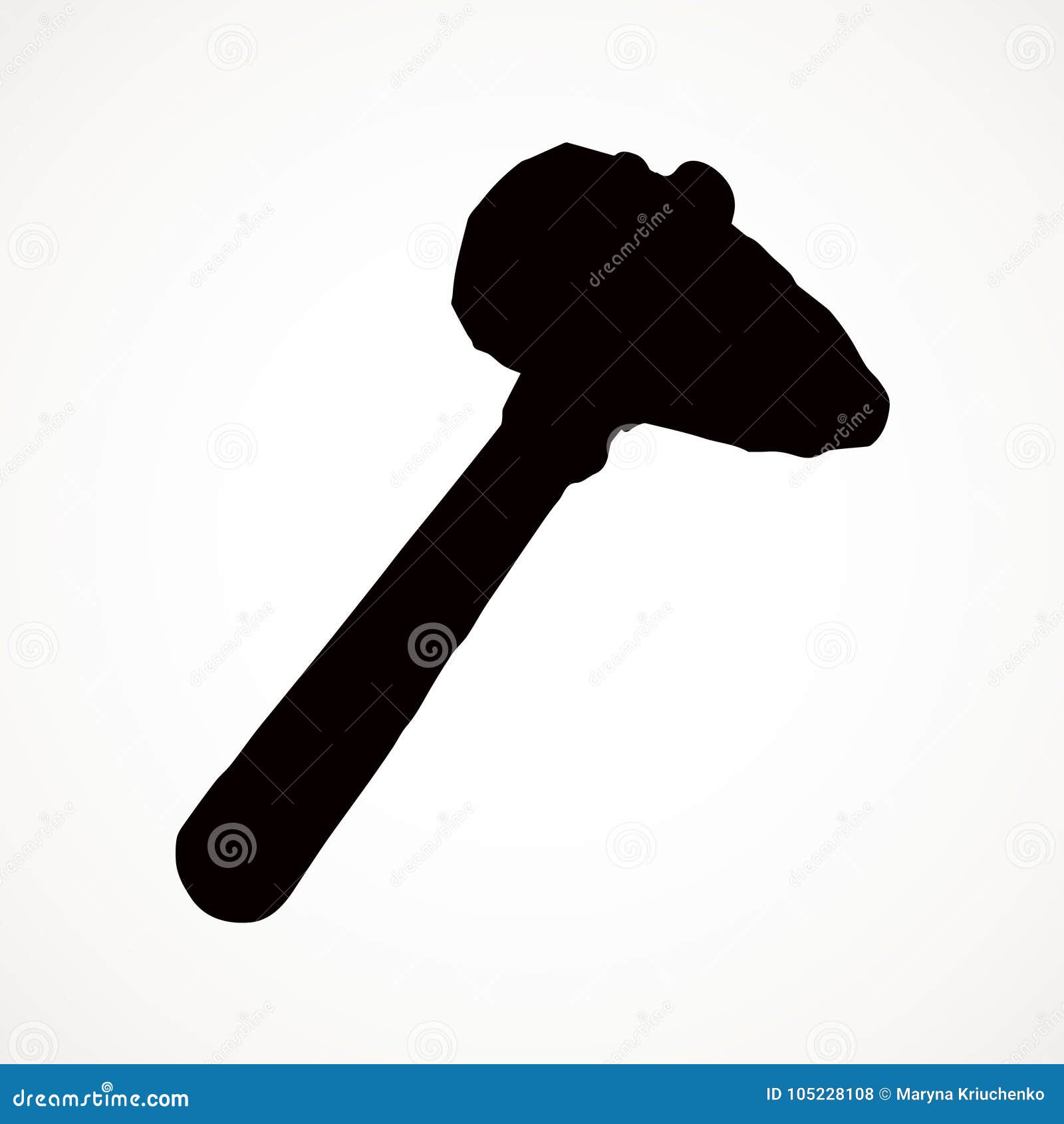 Voorhistorische Hamer Vector Tekening Vector Illustratie - Illustration ...