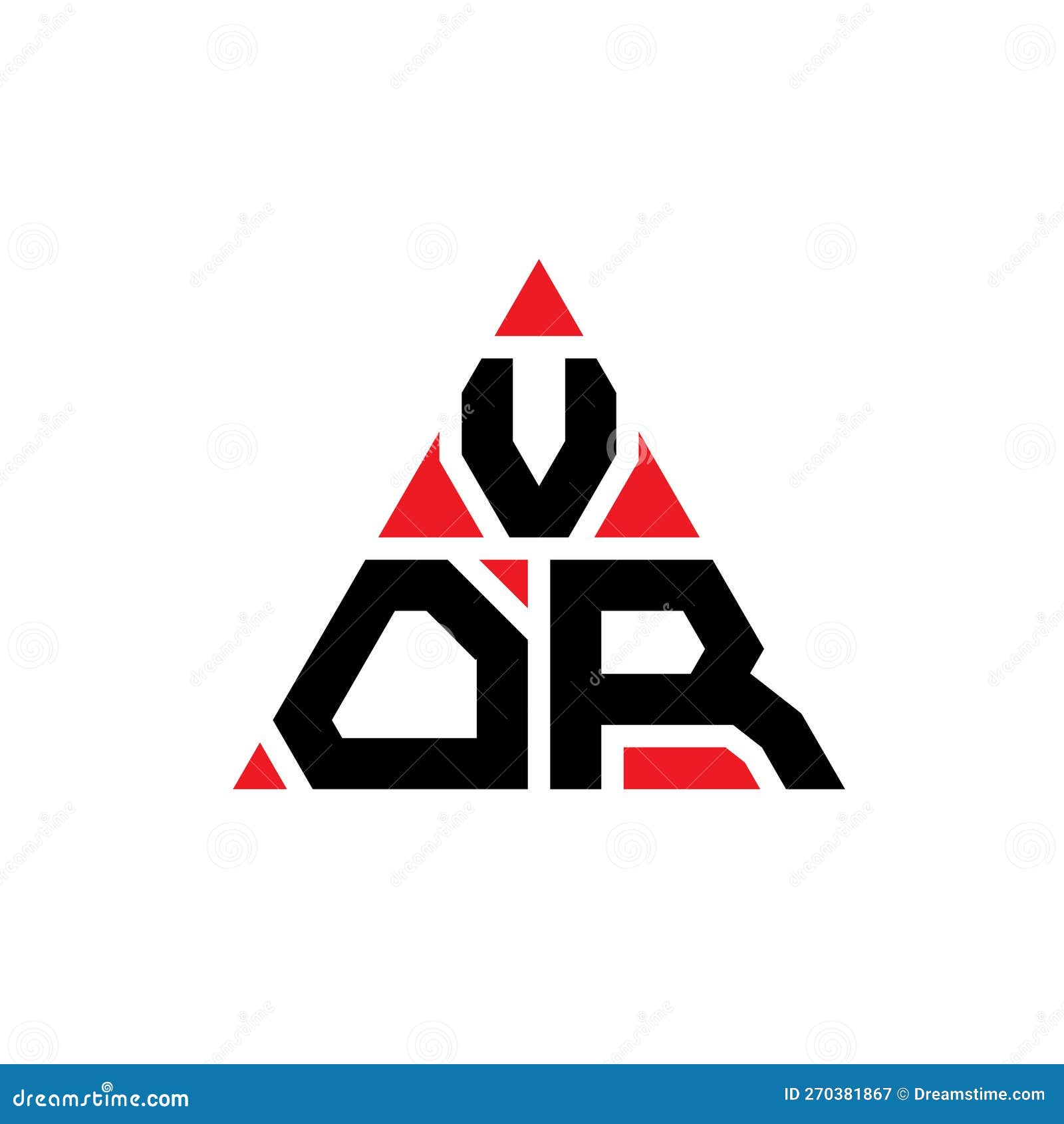 VOR Triangle Letter Logo Design with Triangle Shape. VOR Triangle Logo ...