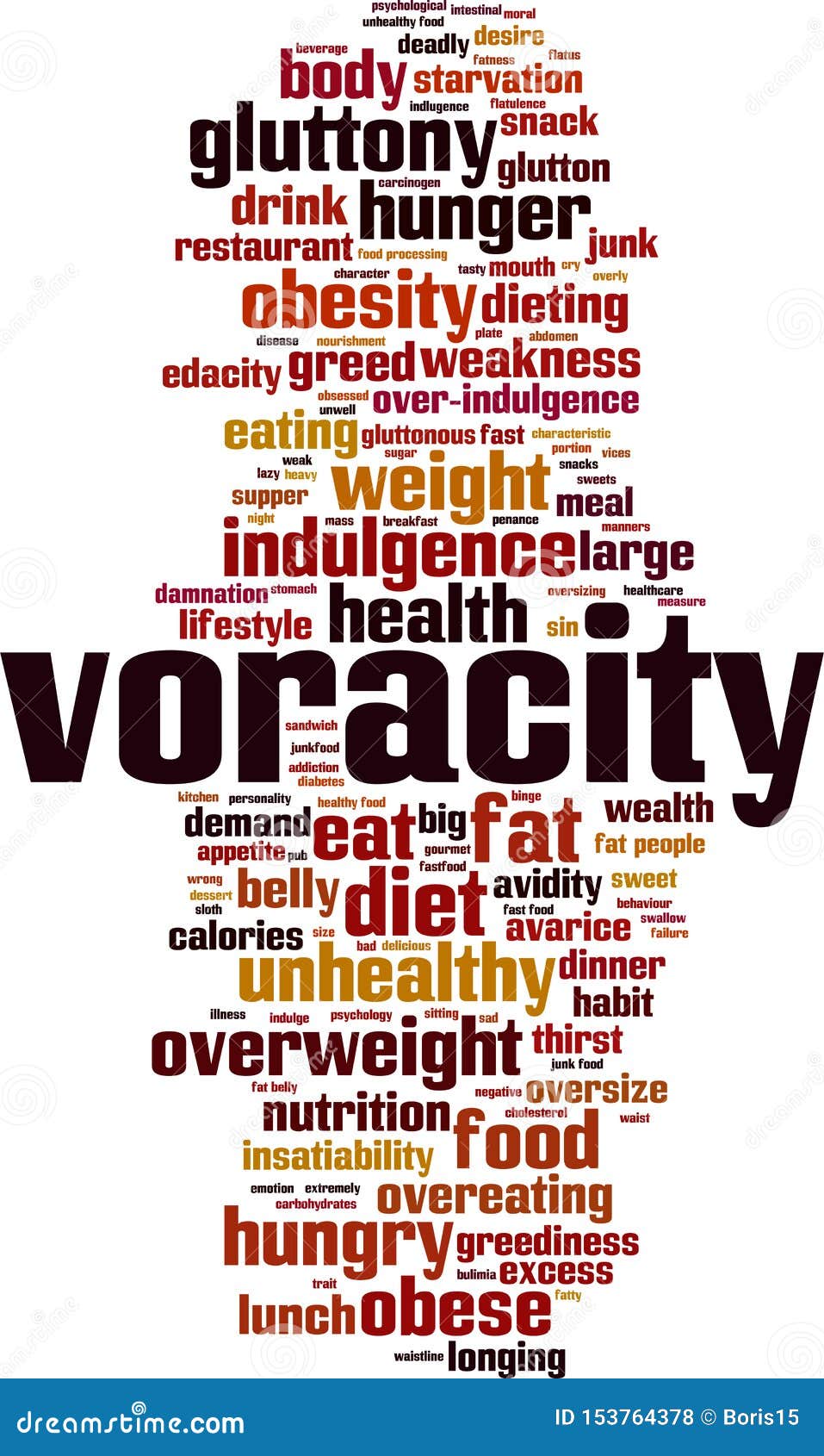 Voracity word cloud stock vector. Illustration of hungry - 153764378