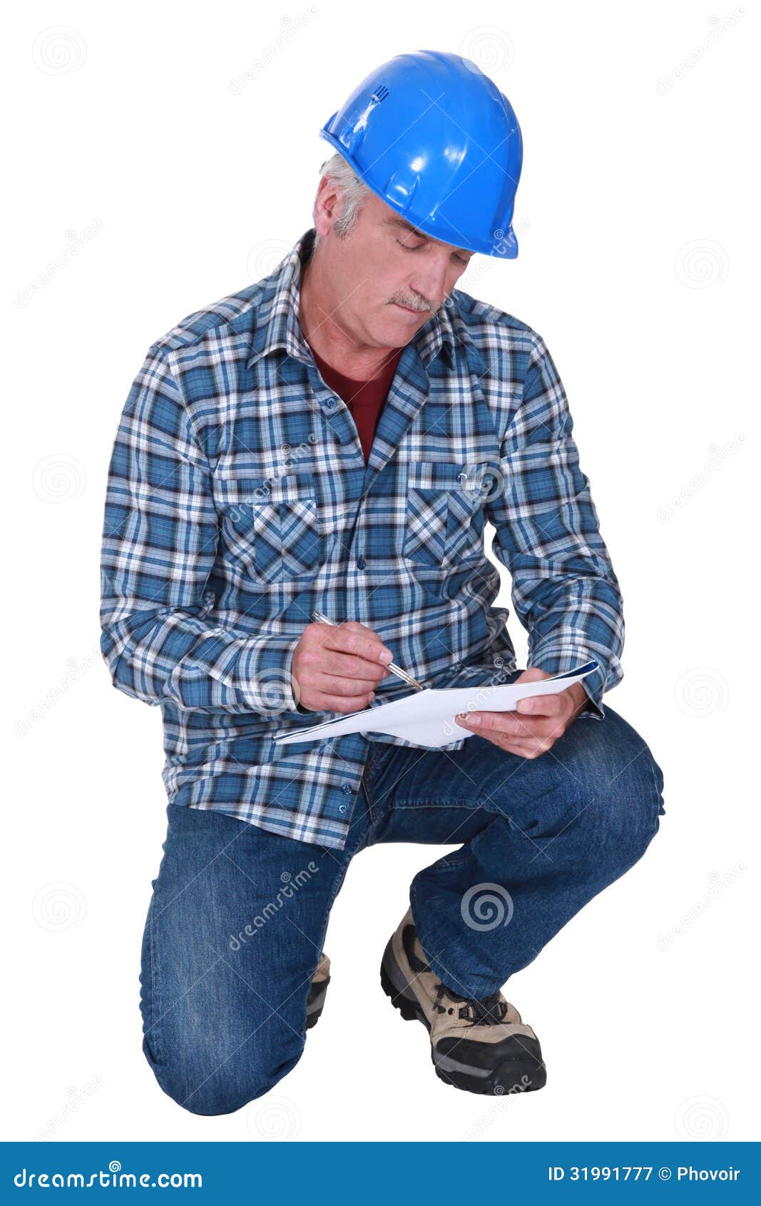 Vorarbeiter stockbild. Bild von besetzung, lichtpause - 31991777