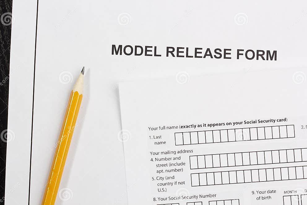 Vorbildliches Freigabe-Formular Stockbild - Bild von schreibarbeit ...