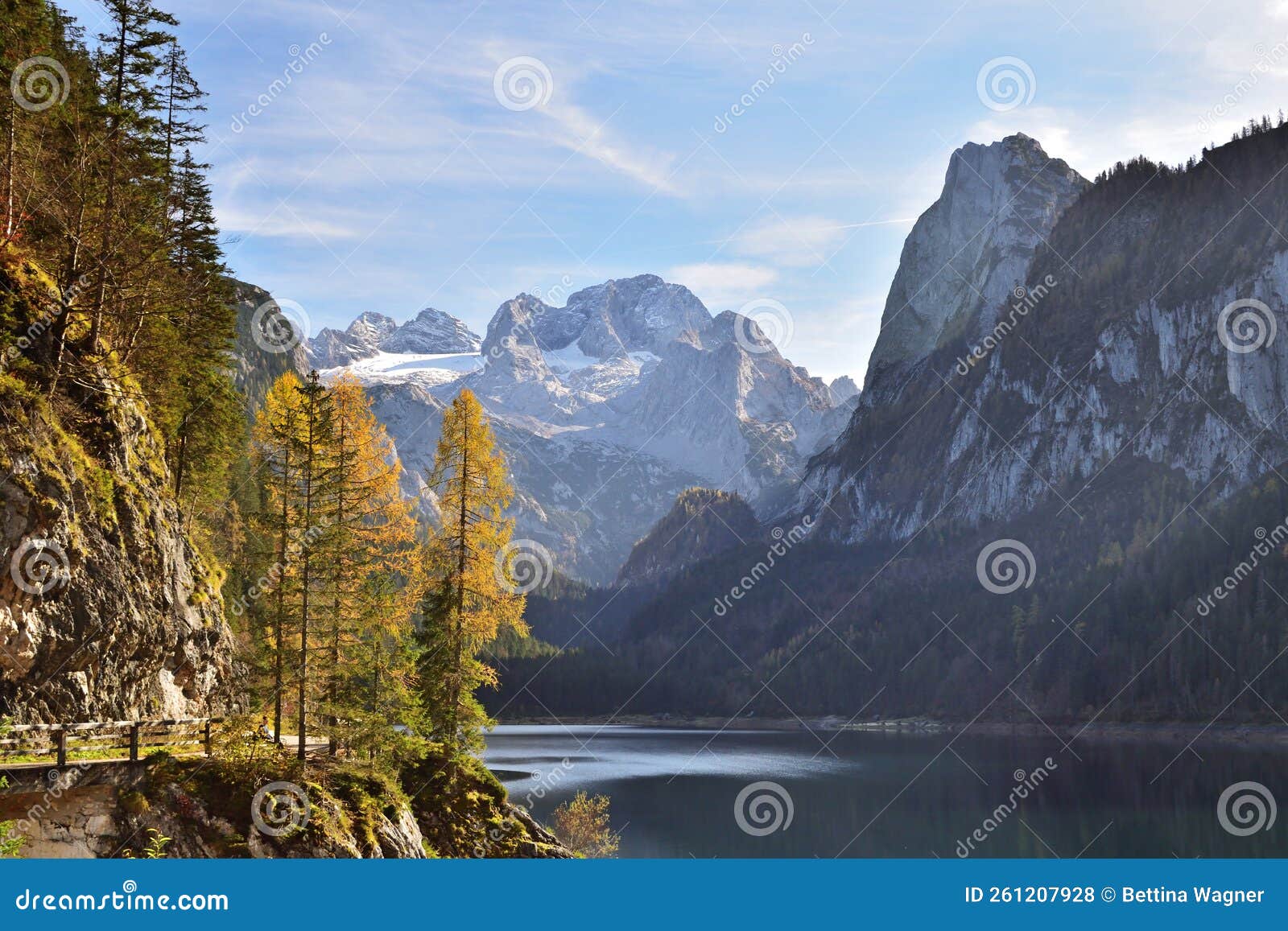 Vorderer Gosausee with Dachstein, Austria on an Autumn Day Stock Photo ...