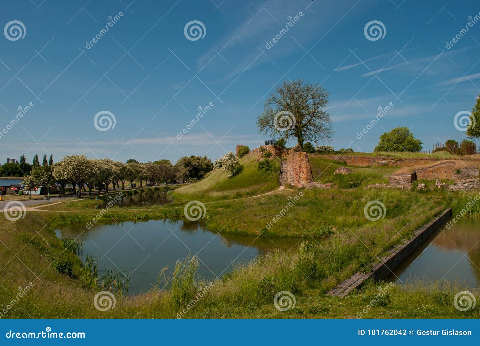 Vordingborg Castle Ruins with Moat Stock Photo - Image of nature, view ...