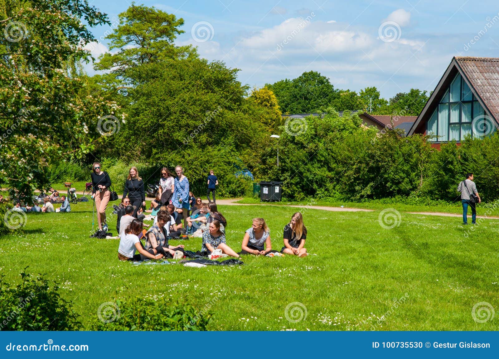 Vordingborg Denmark - June 2017: Young People Having Fun in a Da ...