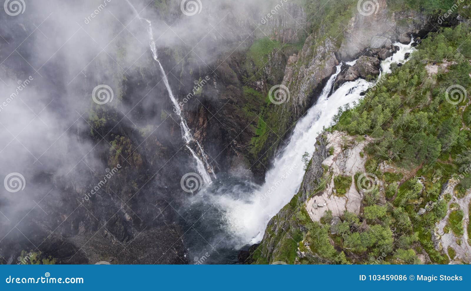 The Voringfossen Waterfall stock photo. Image of water - 103459086