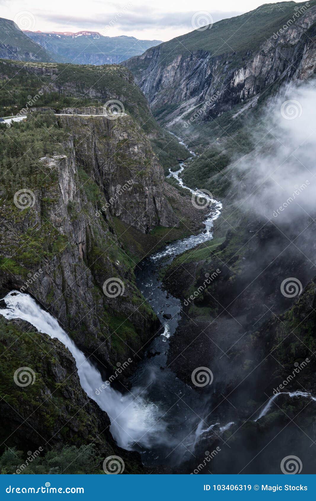 The Voringfossen Waterfall stock image. Image of voringfossen - 103406319