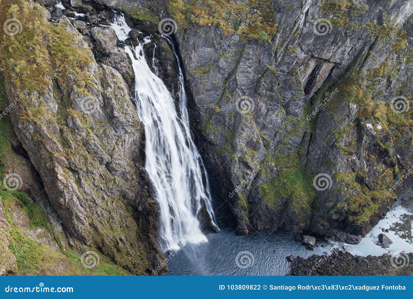 Voringsfossen waterfall stock photo. Image of norwegian - 103809822