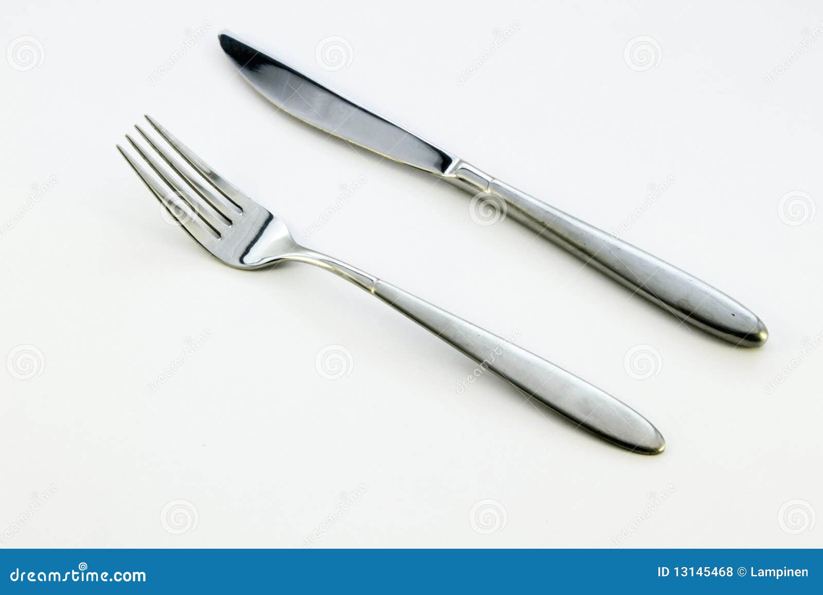 Vork en mes stock foto. Image of glanzend, schoon, niemand - 13145468