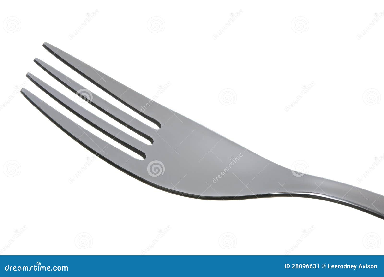Vork op wit stock afbeelding. Image of niemand, tand - 28096631
