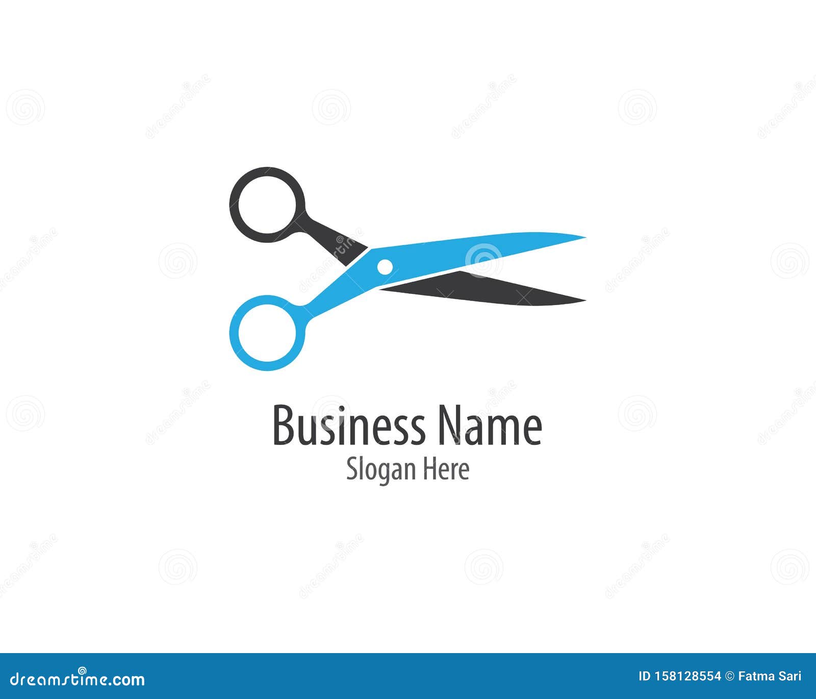 Vorlagenvektorbild Des Scheren-Logos Vektor Abbildung - Illustration ...
