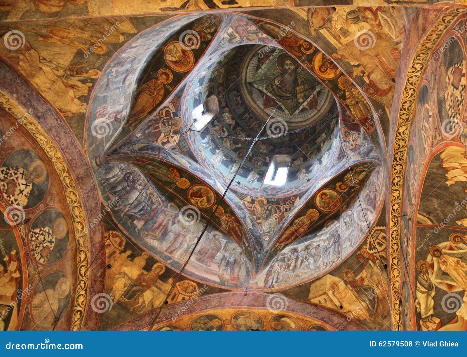 Voronet Monastery Indoor, Romania Stock Photo - Image of romania ...