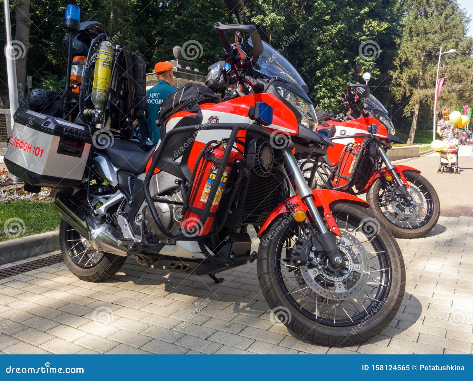 Emergency Fire Motorcycles on Duty Editorial Image - Image of russia ...