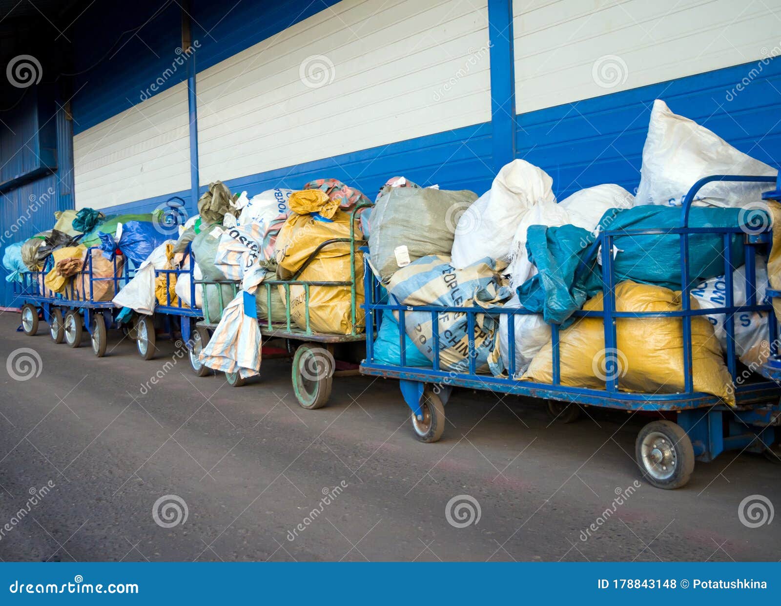 Mail Correspondence Awaiting Dispatch on the Railway Platform Editorial ...