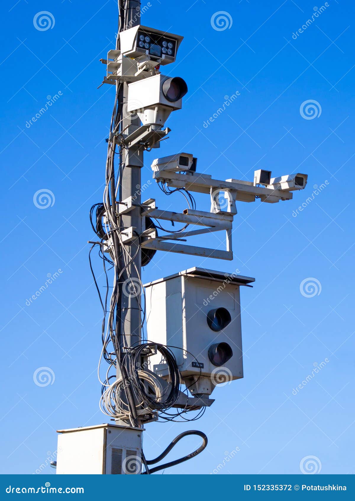 Camera of Various Control Systems on the Road Editorial Photography ...