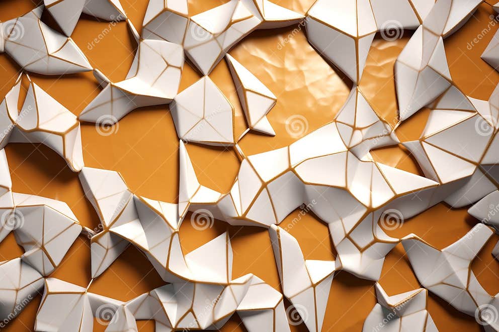 3D Abstract Design - Voronoi Block Texture Background Stock ...