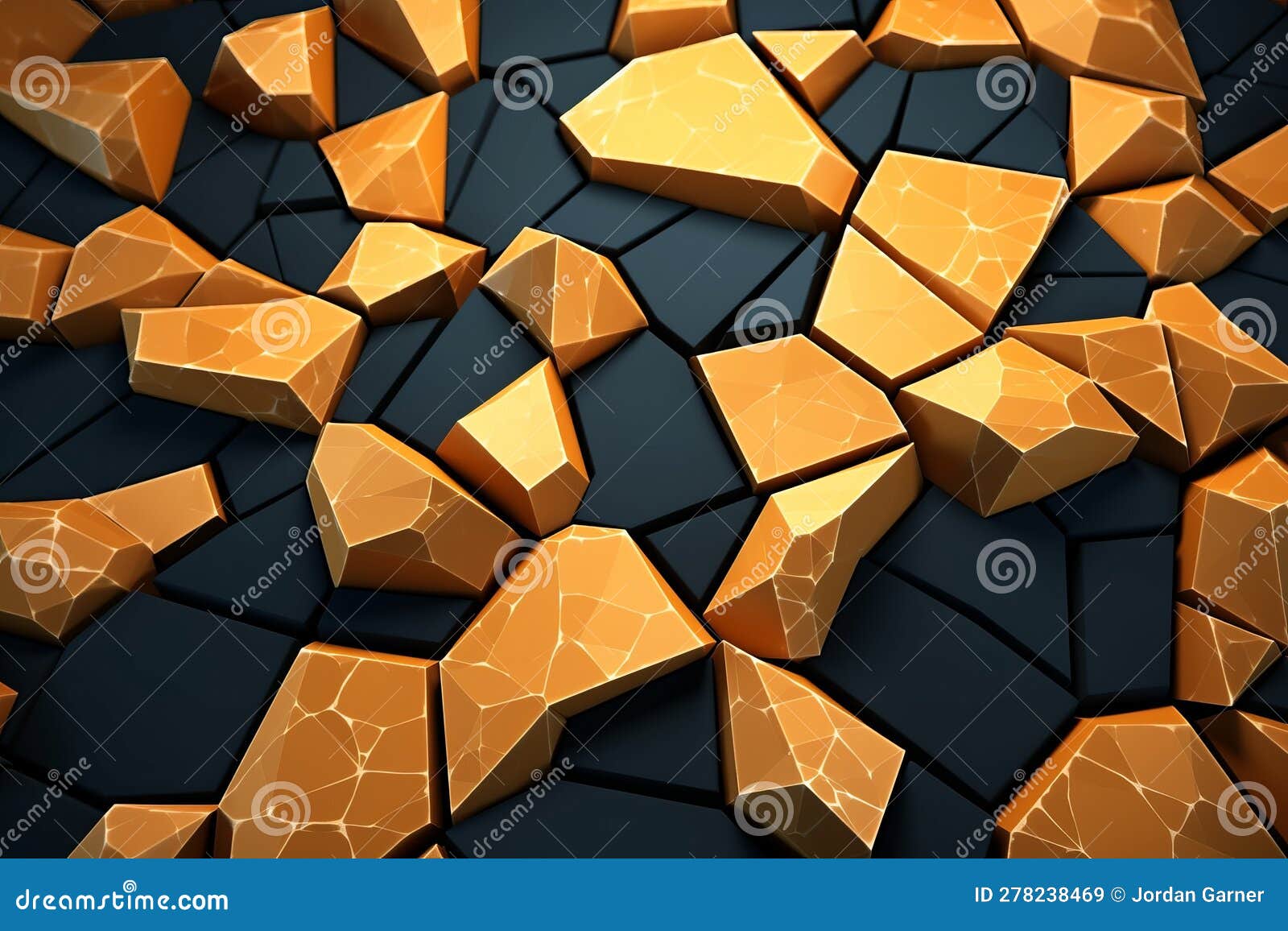 3d Abstract Design Voronoi Block Texture Background Stock