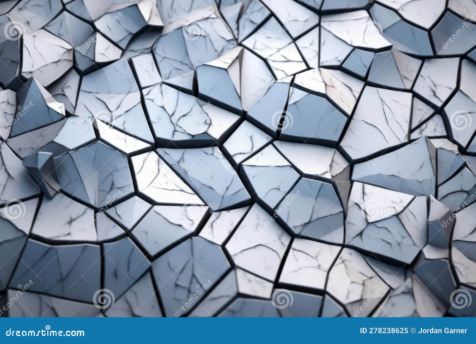 3D Abstract Design - Voronoi Block Texture Background Stock ...