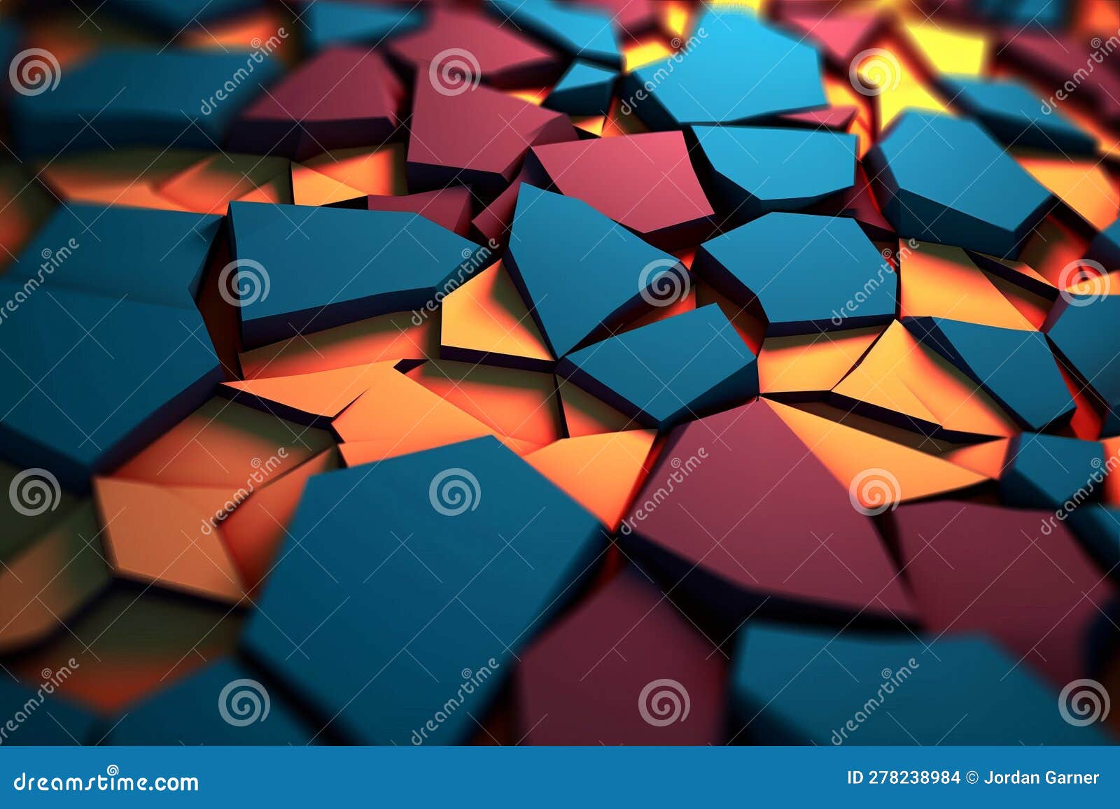 Sharp Tiles Vibrant Background Texture Voronoi Block Pile Abstract