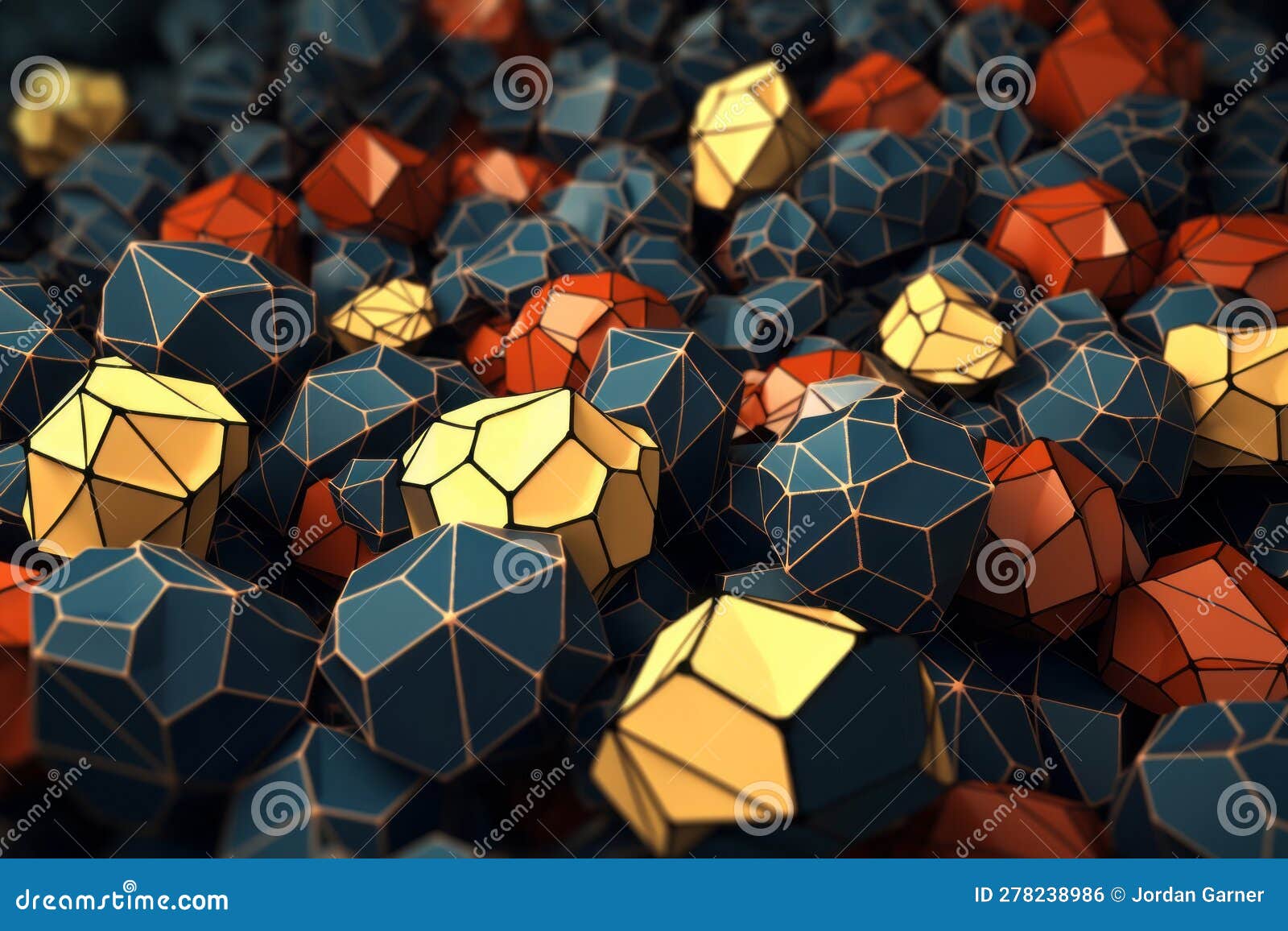 Polygon Balls Pile Background Texture - Low-Poly Voronoi Block Abstract ...