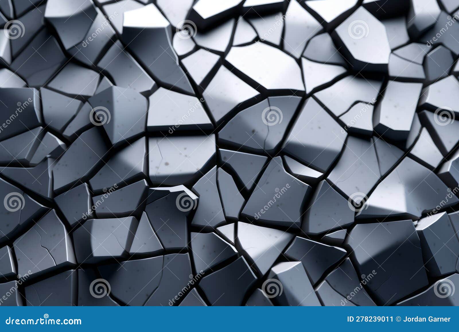 Grey Grooved Sectioned Background Texture - Voronoi Block Abstract ...