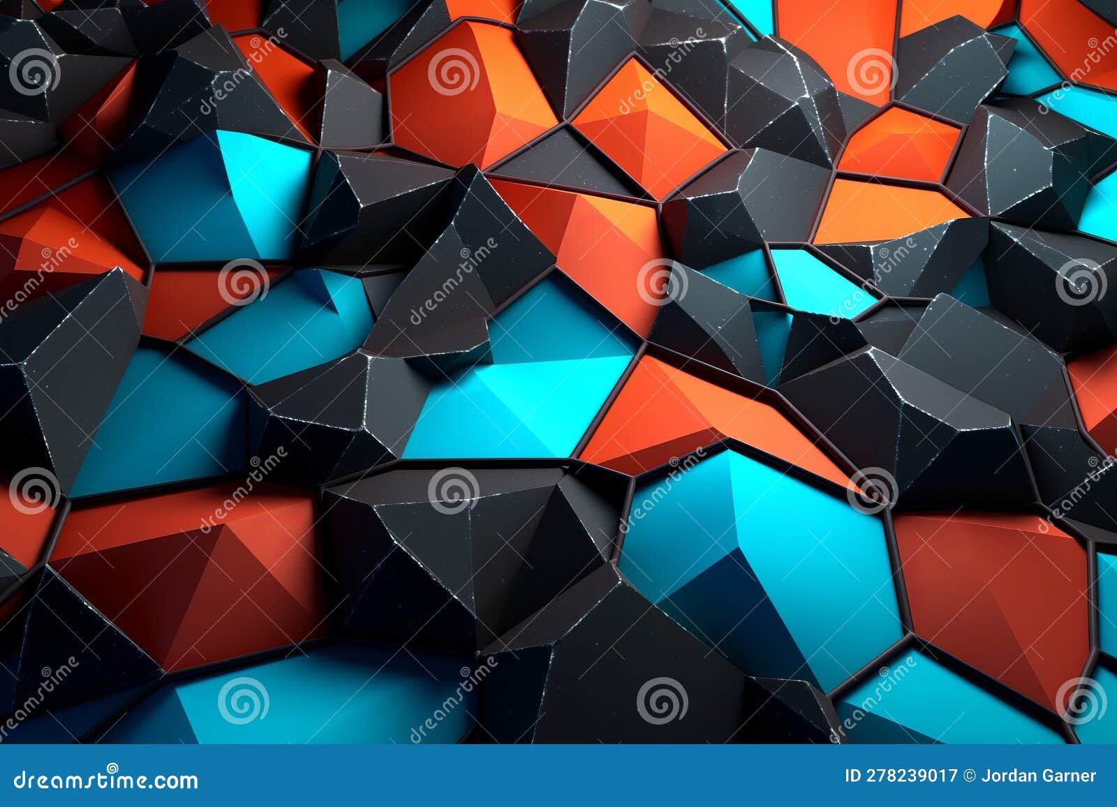 Dark Gritty Background Texture - Clashing Colors Voronoi Block Abstract ...