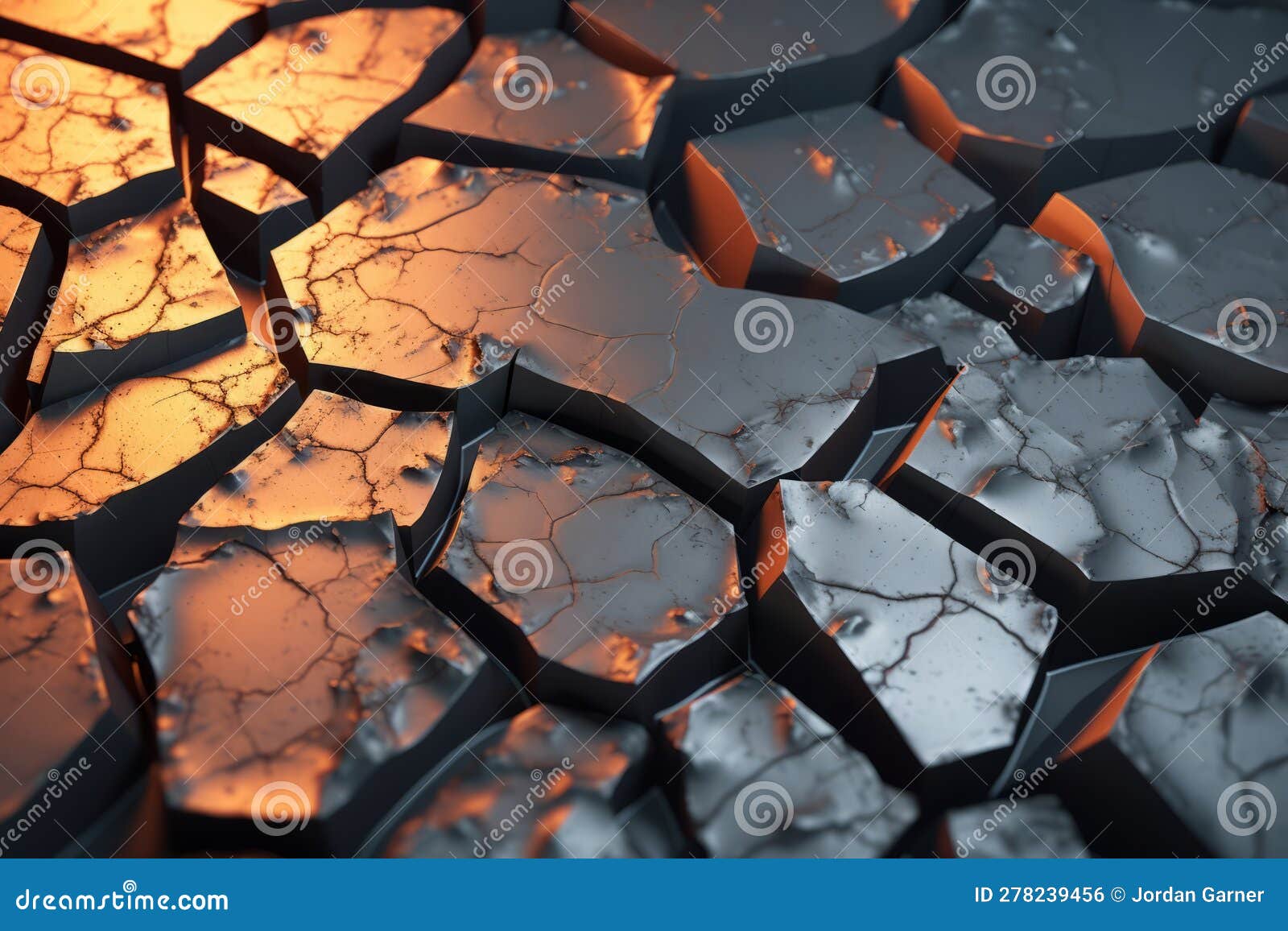 Soldi Metal Abstract 3D Background - Unique Voronoi Block Texture Stock ...