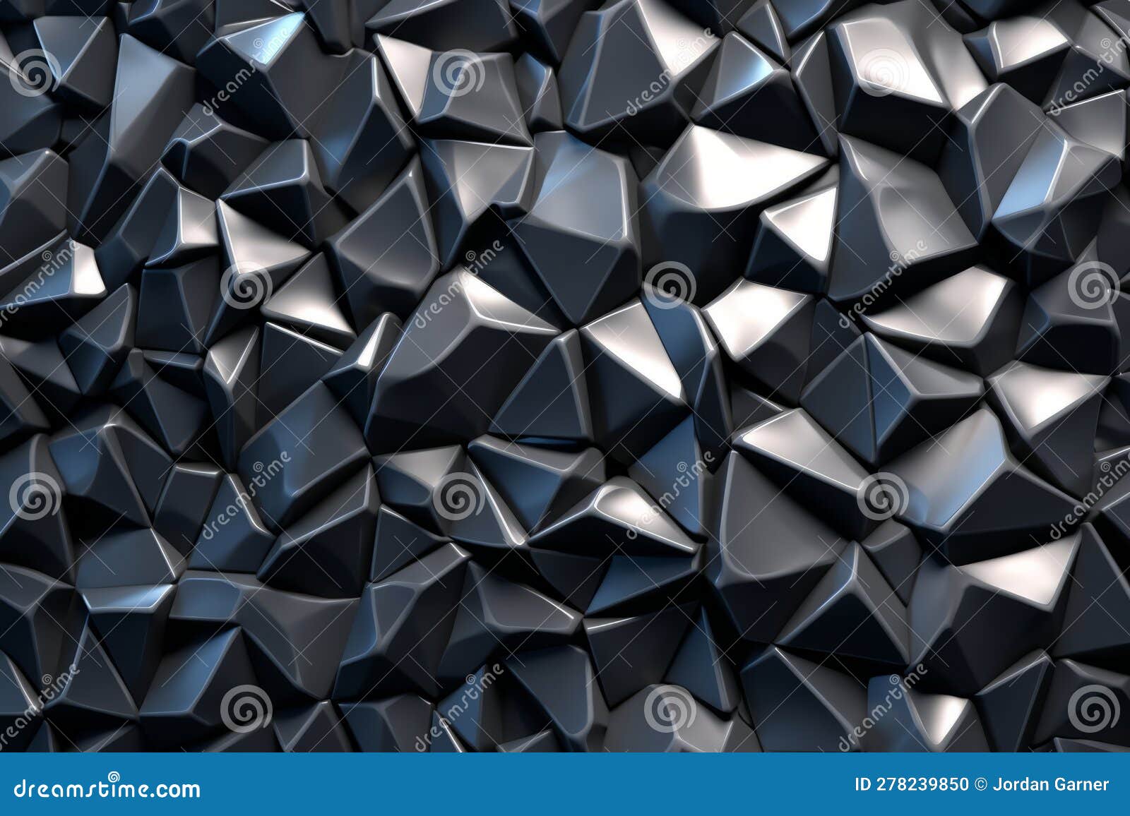 Vibrant Voronoi Block Texture - Shining Metal Abstract 3D Background ...