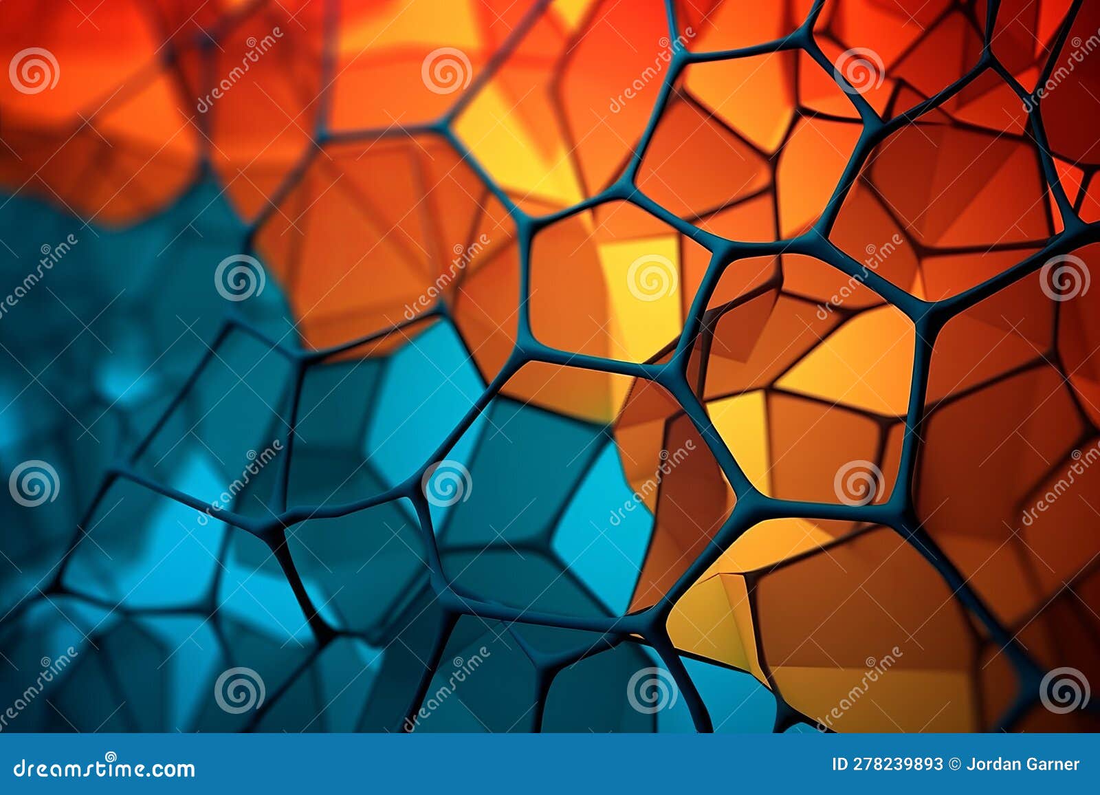 Vibrant Voronoi Block Texture - Clashing Colors Abstract 3D Background ...