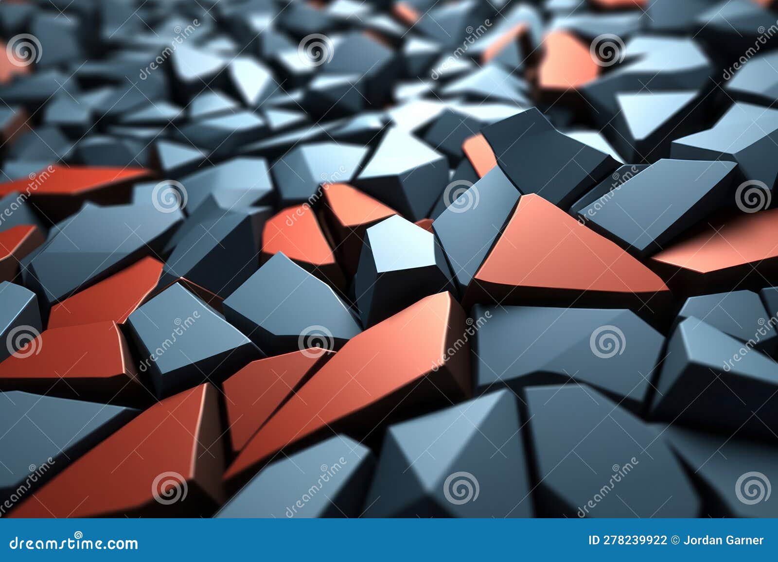 Vibrant Voronoi Block Texture - Sleek Sectioned Abstract 3D Background ...
