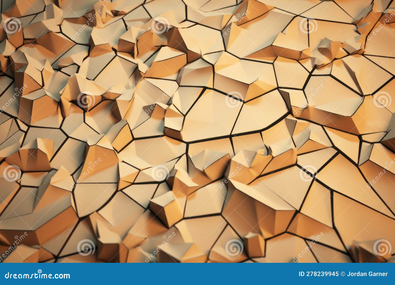 Vibrant Voronoi Block Texture - Dry Dirt Abstract 3D Background Stock ...