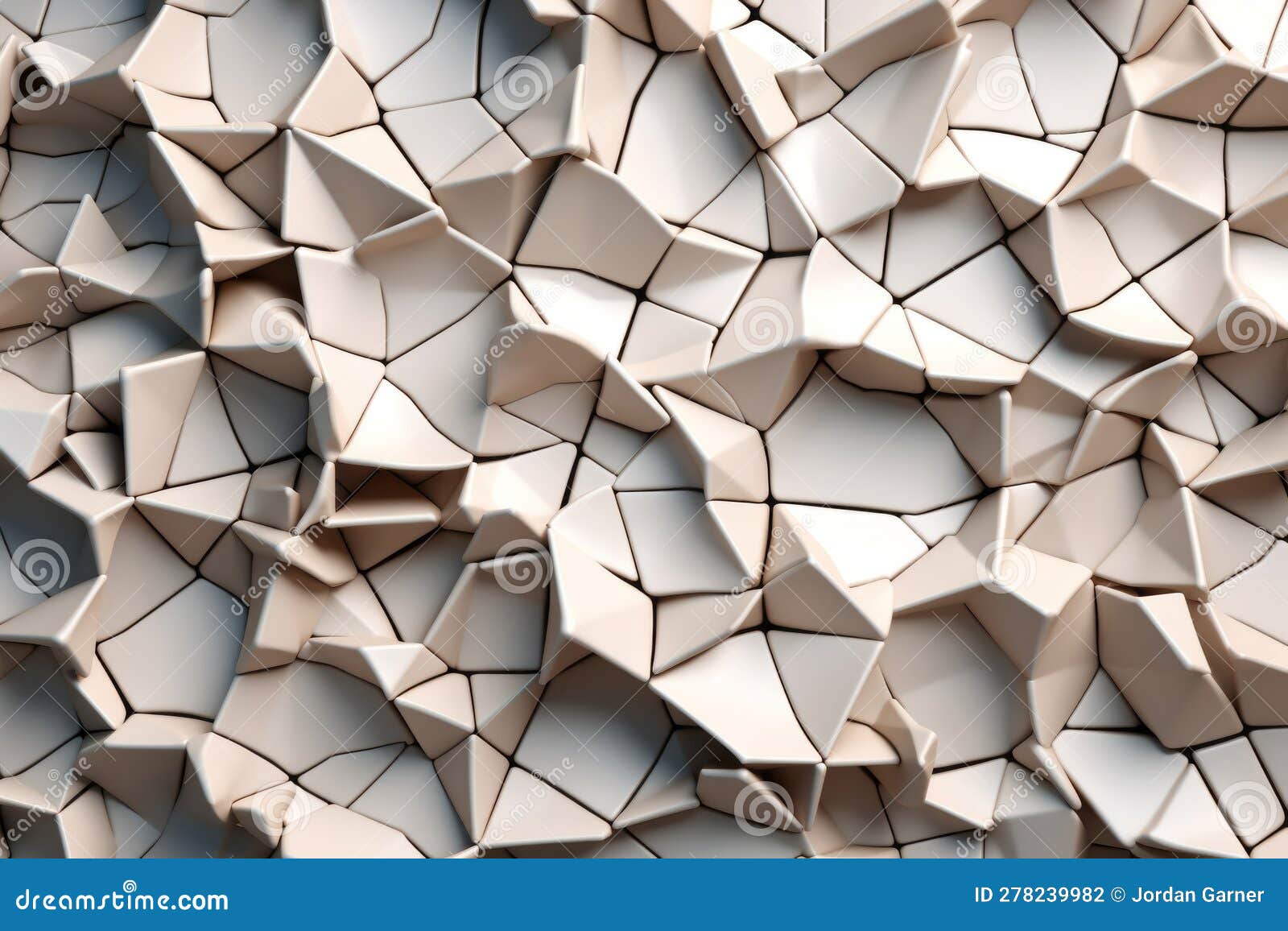 Vibrant Voronoi Block Texture - Sectioned Paper Abstract 3D Background ...