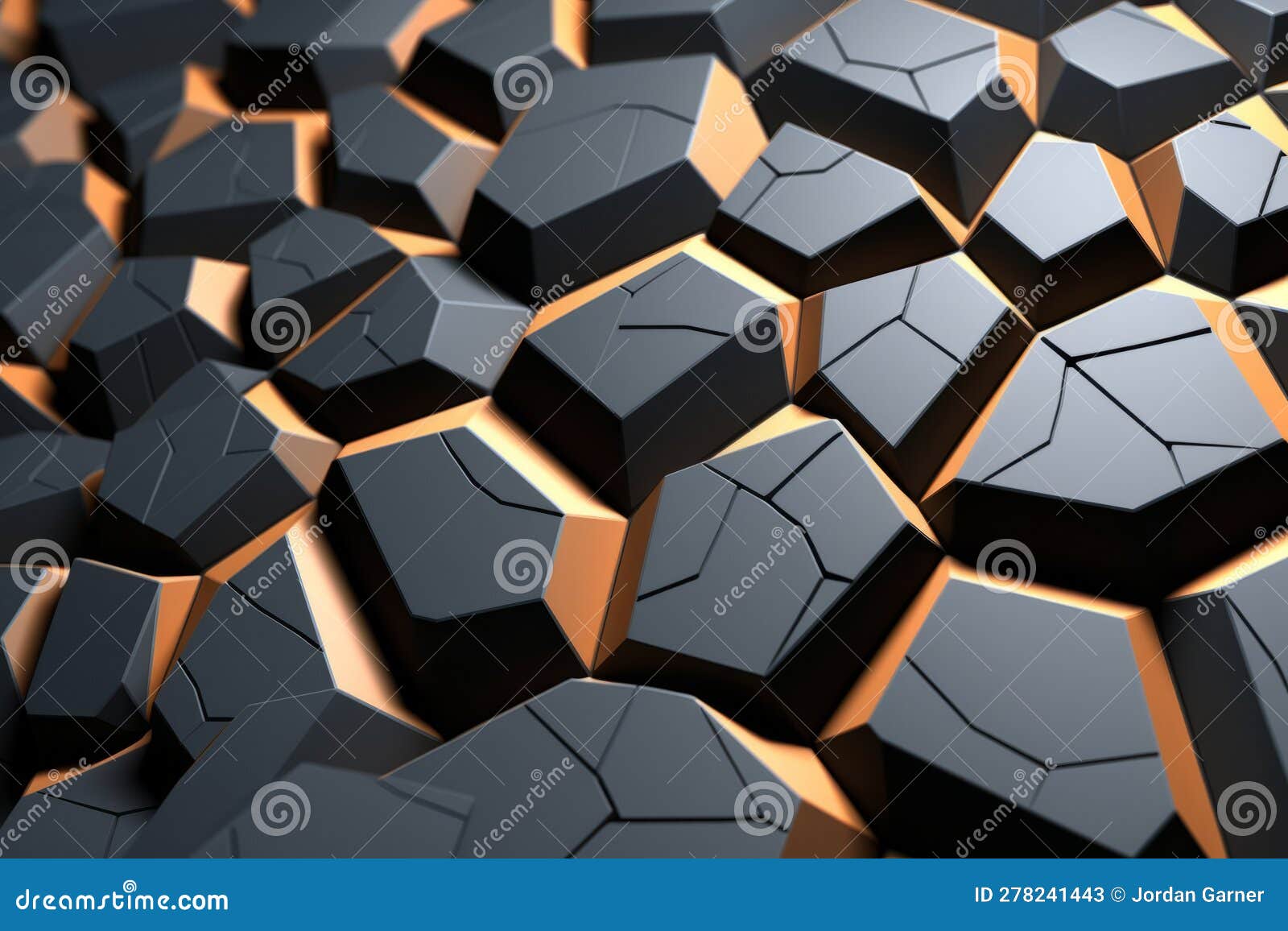Vibrant Voronoi Block Texture - Grooved Rocks Abstract 3D Background ...