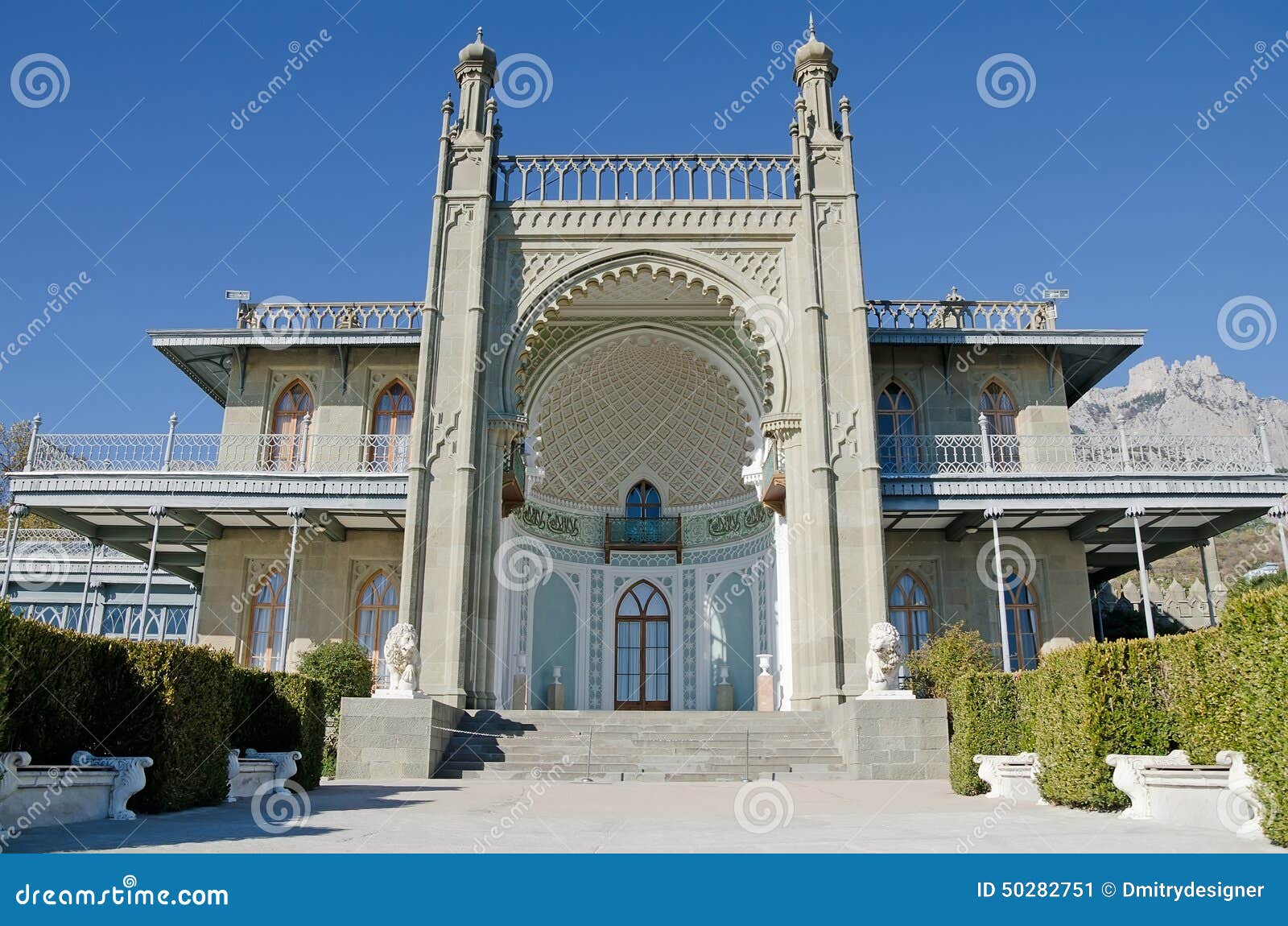 Vorontsov Palace in the Crimea Stock Image - Image of vorontsovsky ...