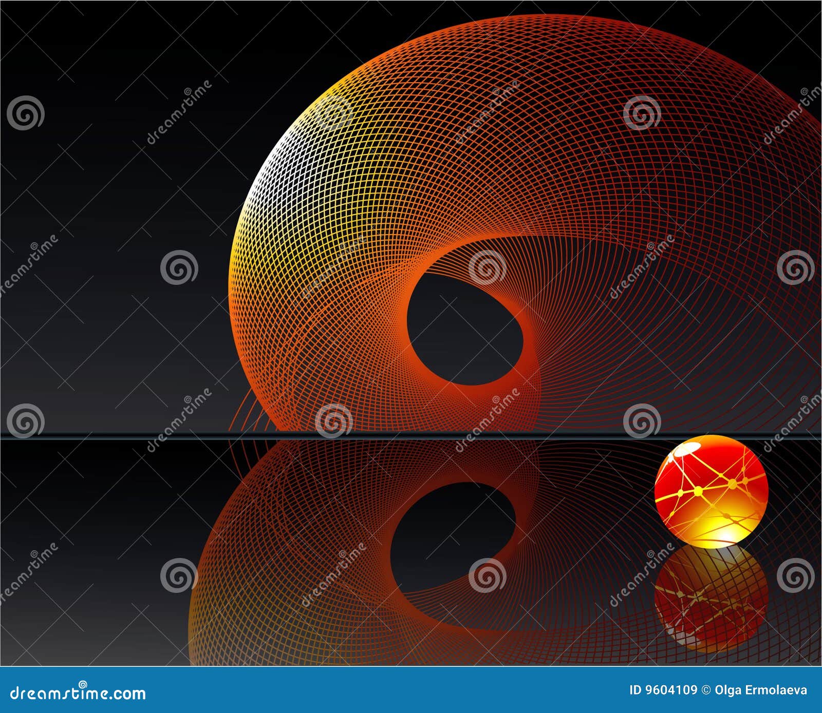 Vortex background. stock vector. Illustration of curve - 9604109