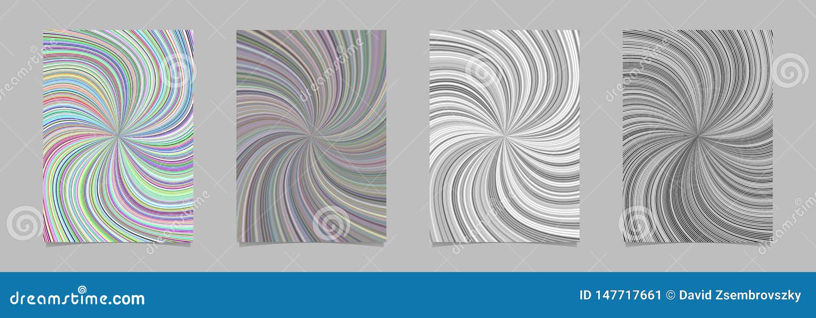 Vortex Brochure Background Template Set - Vector Stationery Graphics ...