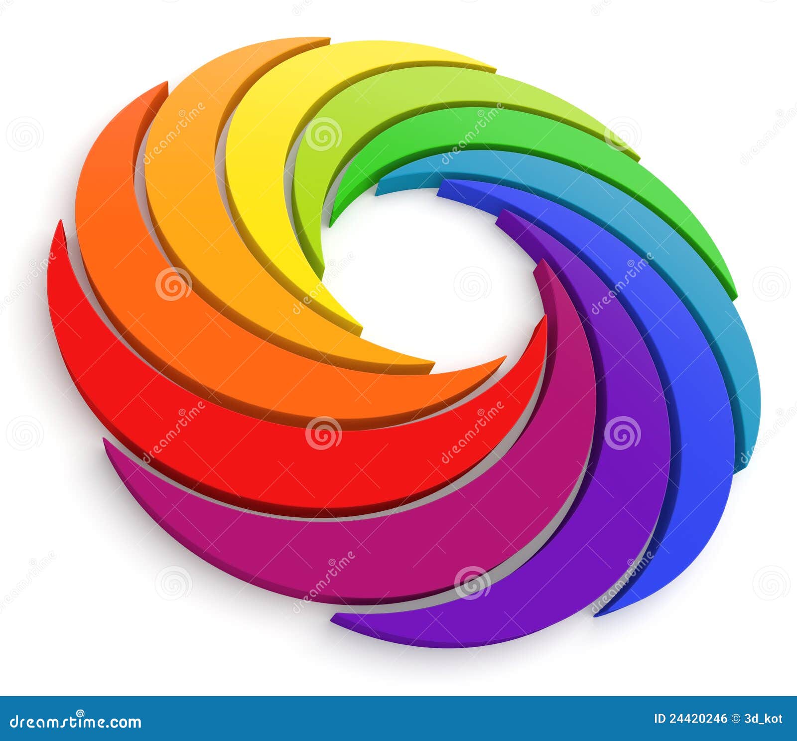 Vortex Color Wheel 3D stock illustration. Illustration of palette ...