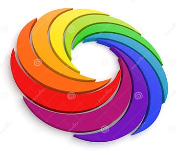 Vortex Color Wheel 3D stock illustration. Illustration of palette ...