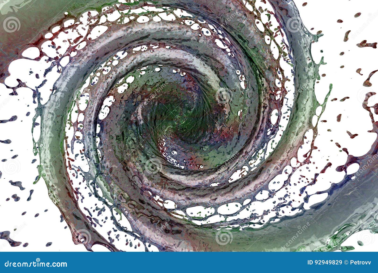 Vortex of colored liquid stock illustration. Illustration of mixing ...