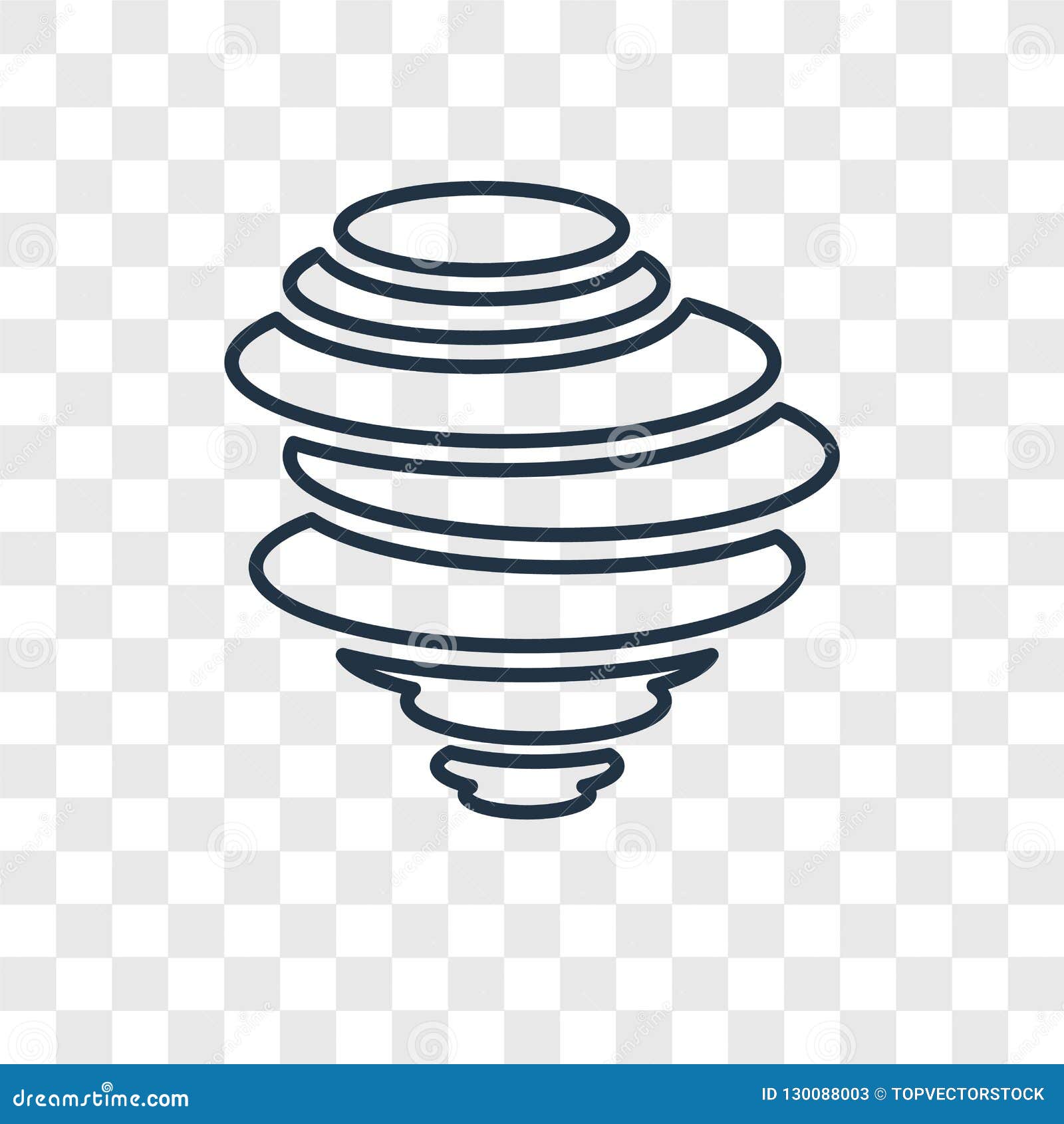 Vortex Concept Vector Linear Icon Isolated on Transparent Background ...