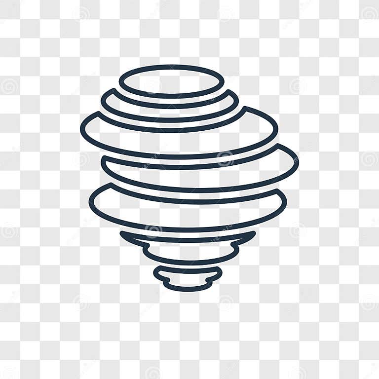 Vortex Concept Vector Linear Icon Isolated on Transparent Background ...