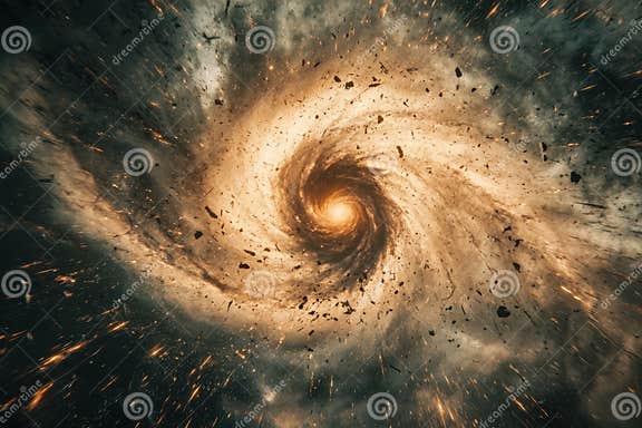 Vortex of Cosmic Debris and Dust Illuminated by Galactic Light ...