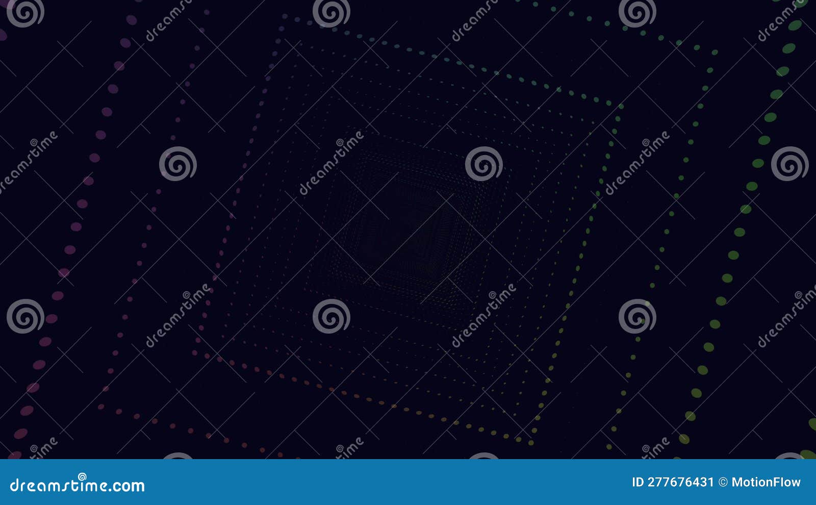 Vortex Cube Shapes with Neon Dots on Dark Gradient Stock Video - Video ...