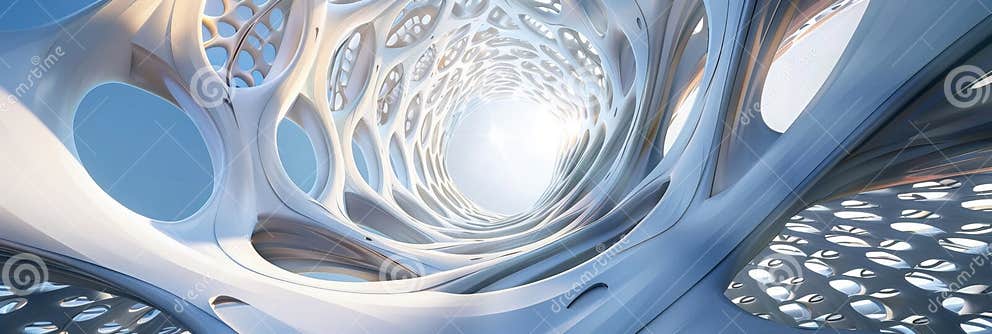 A Vortex of Delicate Curves Intertwined in an Infinite Loop Stock Photo ...