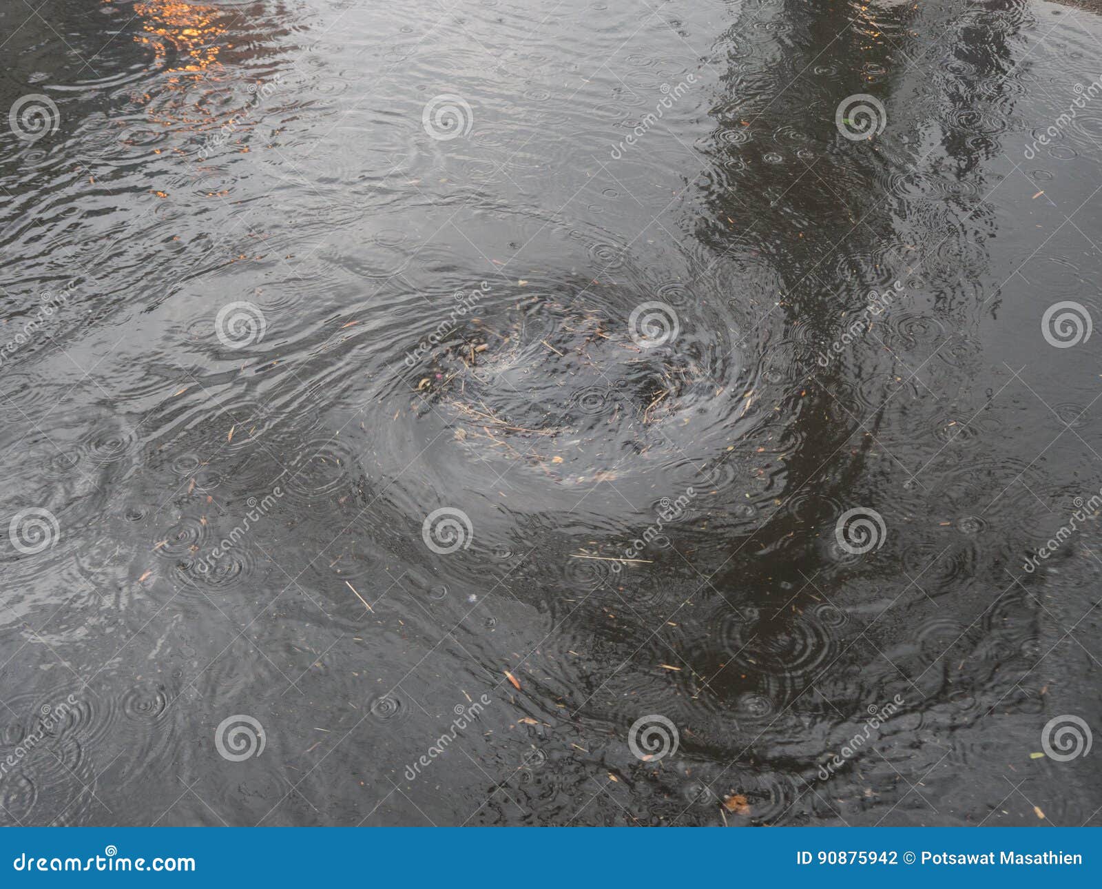 Vortex down the drain stock photo. Image of drain, round - 90875942