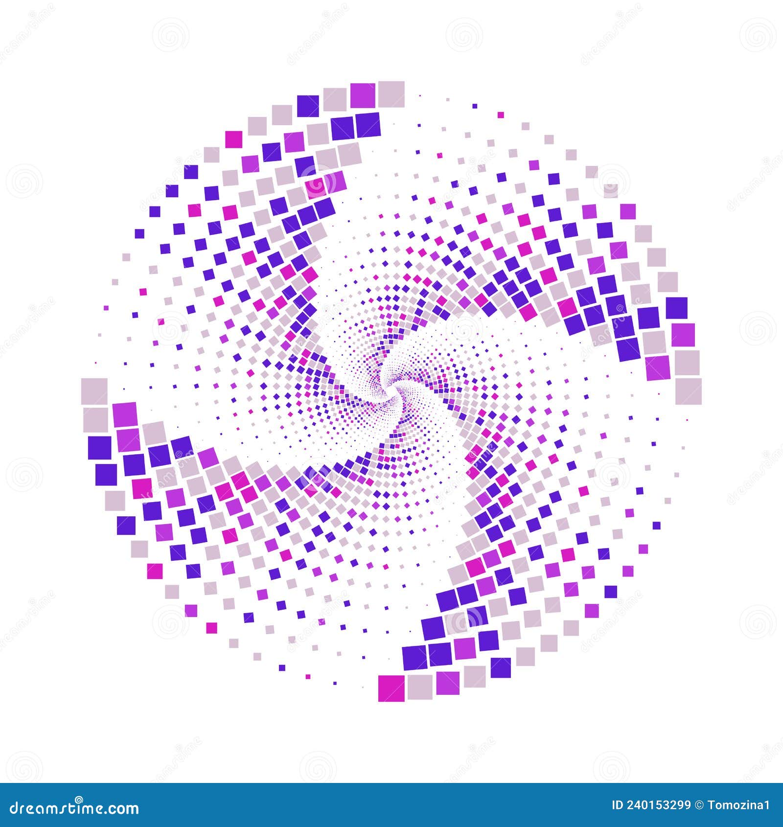 Vortex Element, Geometric Halftone Pattern Stock Vector - Illustration ...