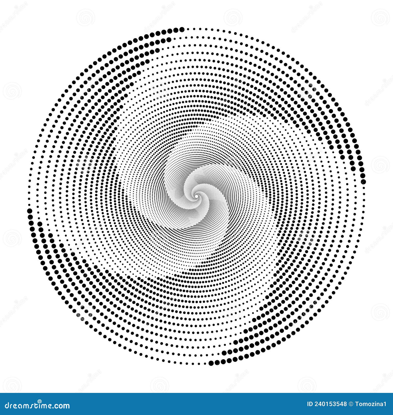 Vortex Element, Geometric Halftone Pattern Stock Illustration ...